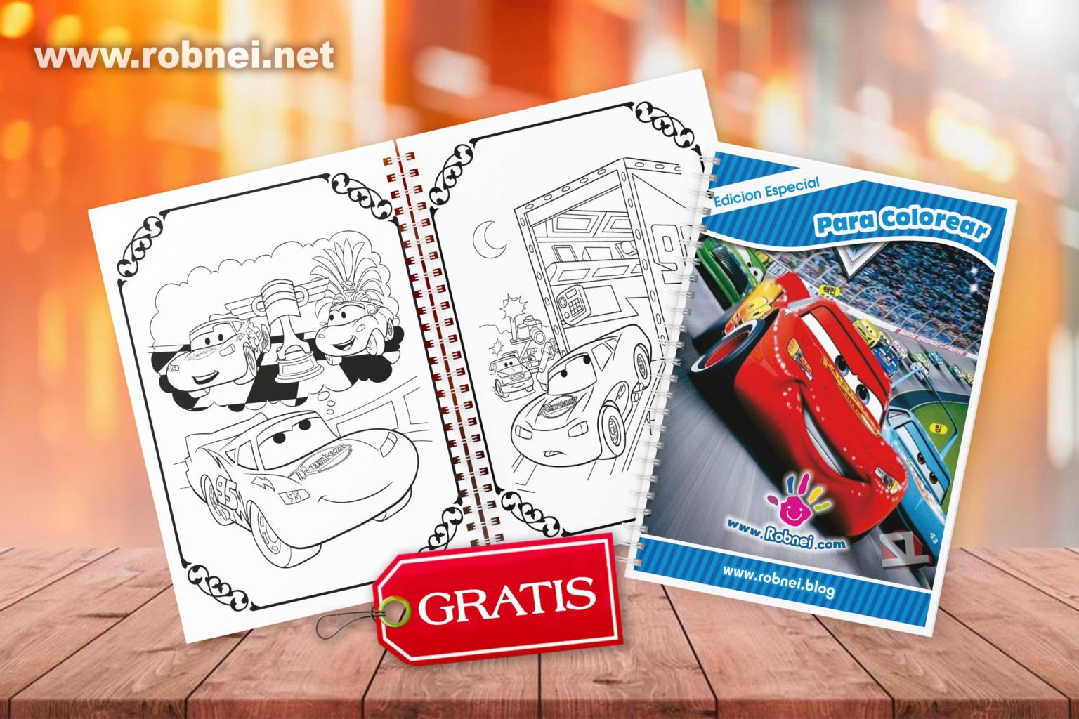 Libro para colorear de Cars PDF - Robnei Blog