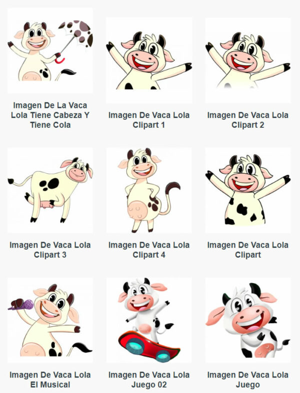 Imágenes de La Vaca Lola en PNG fondo Transparente - Robnei Blog